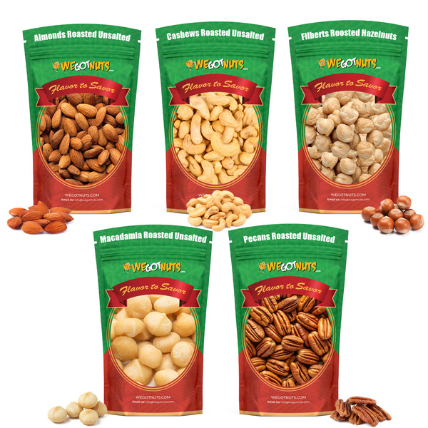 Roasted Nuts – Almonds, Cashews, Pecans, Macadamia & Filberts Mix – We ...